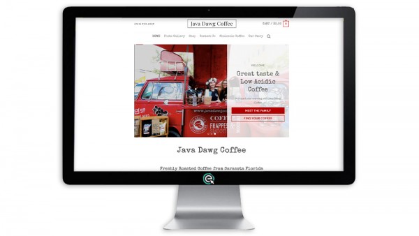 Java Dawg Coffee Website by E-Impact Marketing